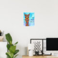 Cute and Colorful Llama Poster - 11"x14" | Zazzle