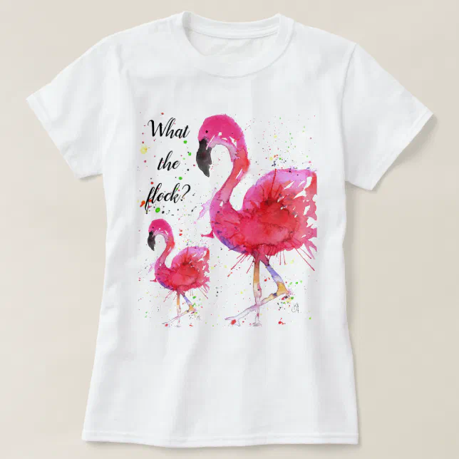 Cute and Colorful Pink Flamingo T-Shirt | Zazzle