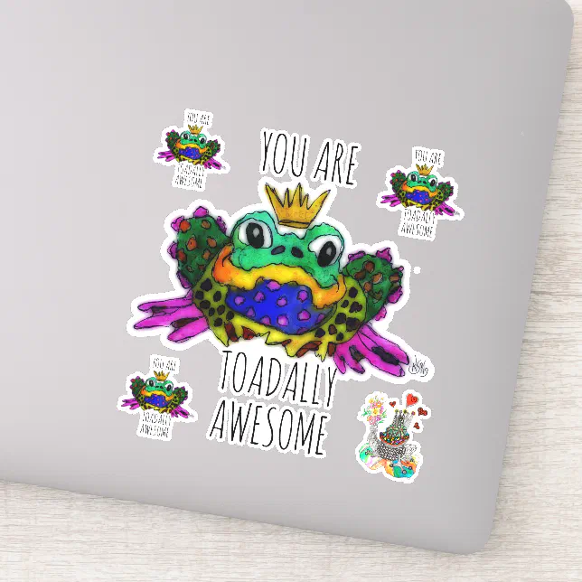 Cute and Colorful You are Toadally Awesome Sticker | Zazzle