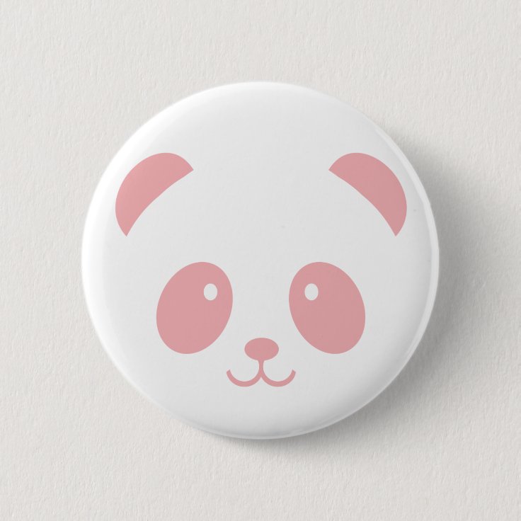Cute and Cuddly Pink Panda Pin Button | Zazzle