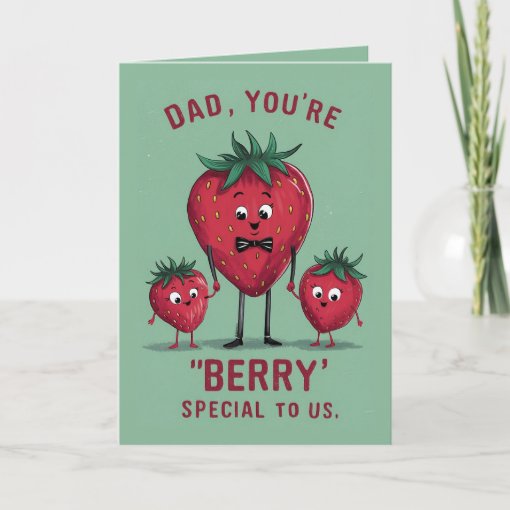 Cute and Funny Berry Special Father's Day Card | Zazzle