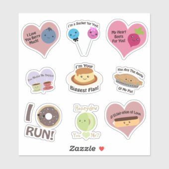 Cute and Funny Food Puns Sticker | Zazzle