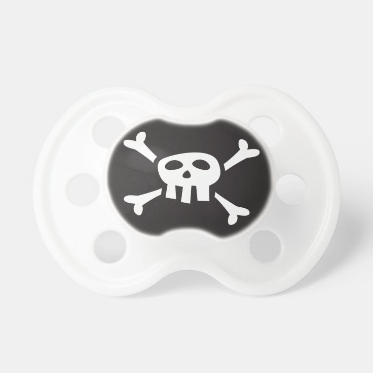 Cute and funny pirate skull and crossbones custom pacifier | Zazzle