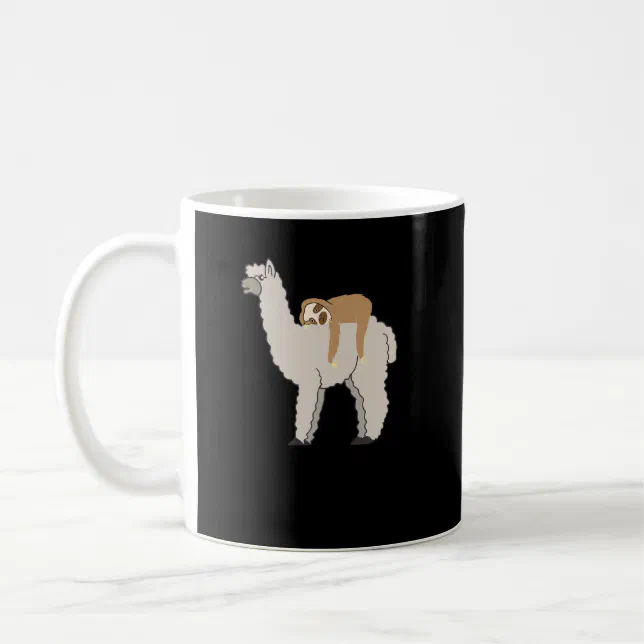 Cute and Funny Sleepy Sloth and Llama Coffee Mug | Zazzle