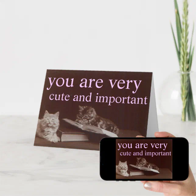 cute and important card | Zazzle