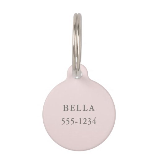 Cute and Pretty Pink Floral Watercolor | Monogram Pet ID Tag | Zazzle