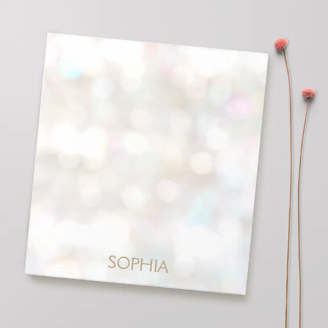 Cute and Pretty Subtle Bokeh Notepad | Zazzle