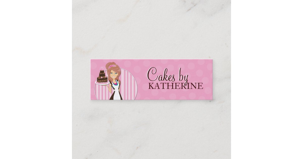 Cute and Sweet Bakery Packaging Labels Mini Business Card | Zazzle