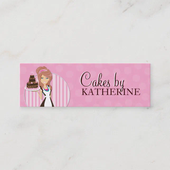 Cute and Sweet Bakery Packaging Labels Mini Business Card | Zazzle