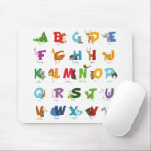 Cute Animal Alphabet Letters Mouse Pad | Zazzle