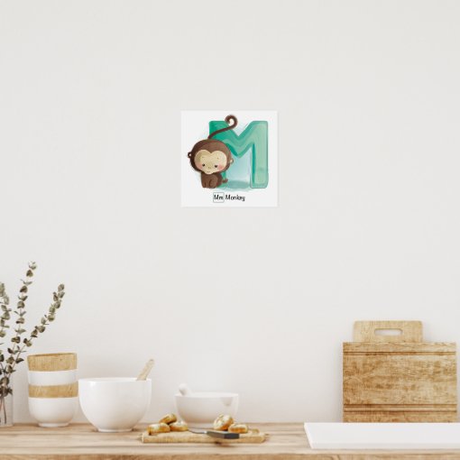 Cute Animal Alphabet Poster | Zazzle