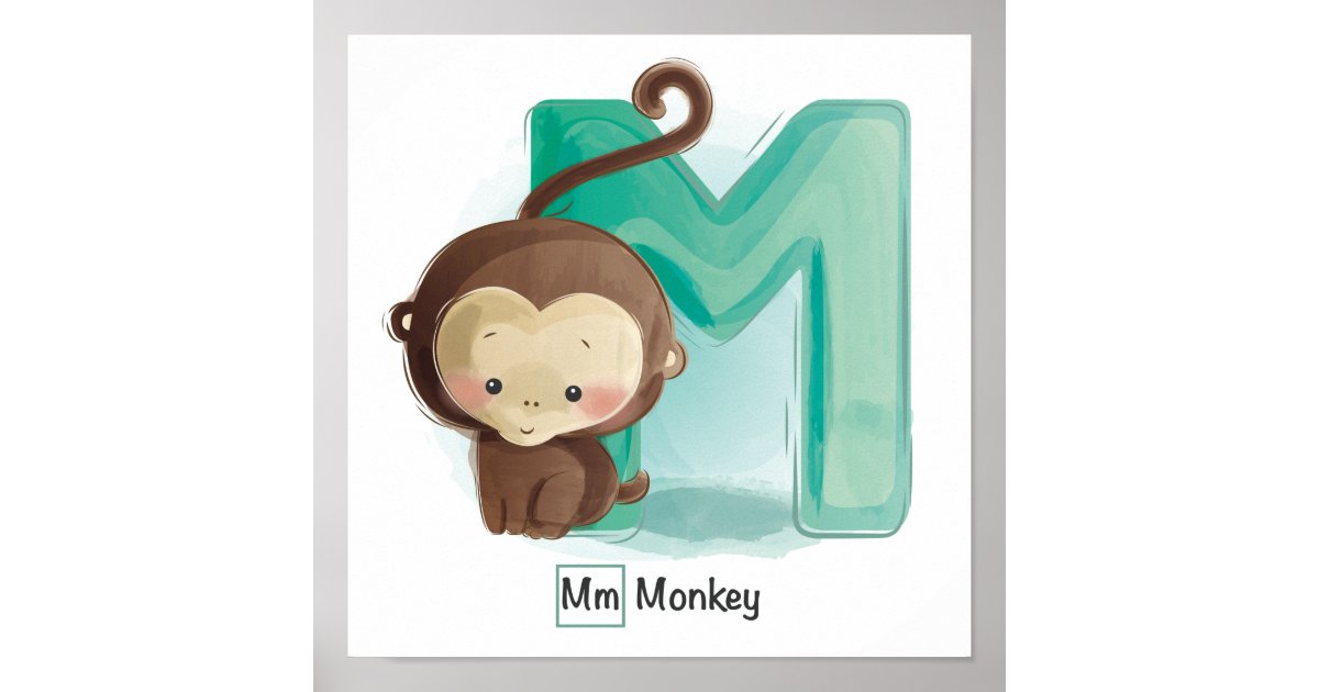 Cute Animal Alphabet Poster | Zazzle