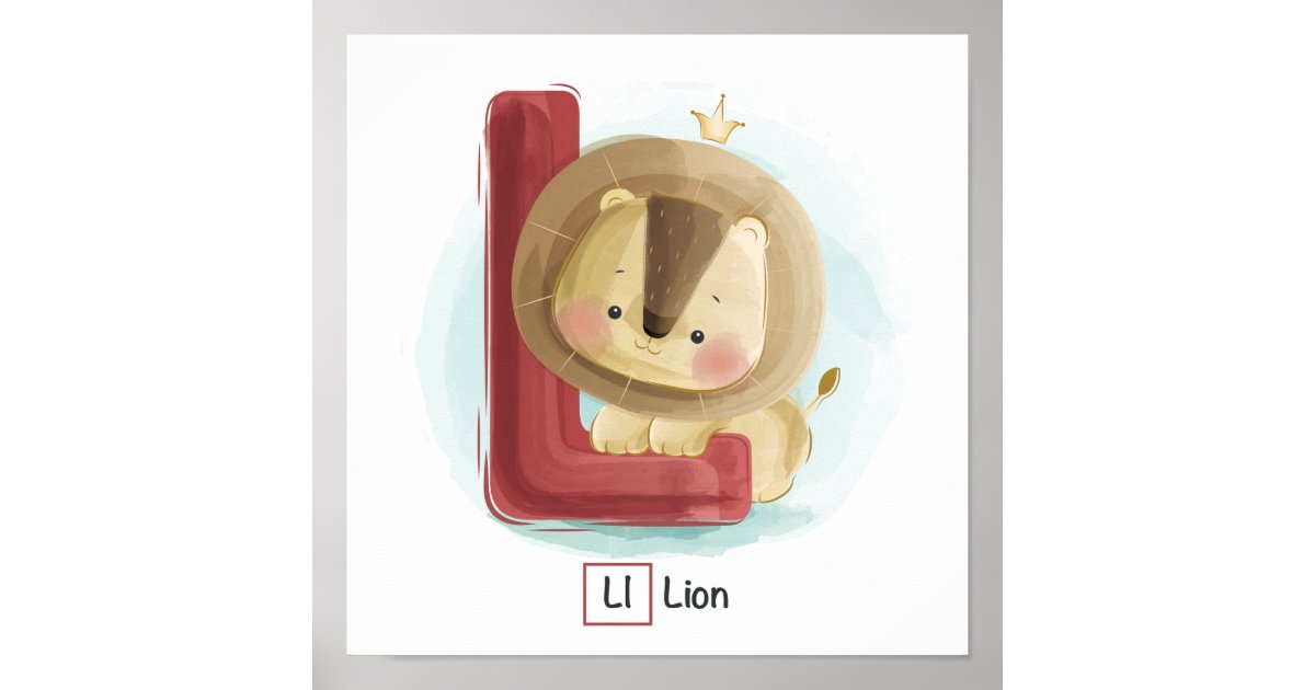 Cute Animal Alphabet Poster | Zazzle