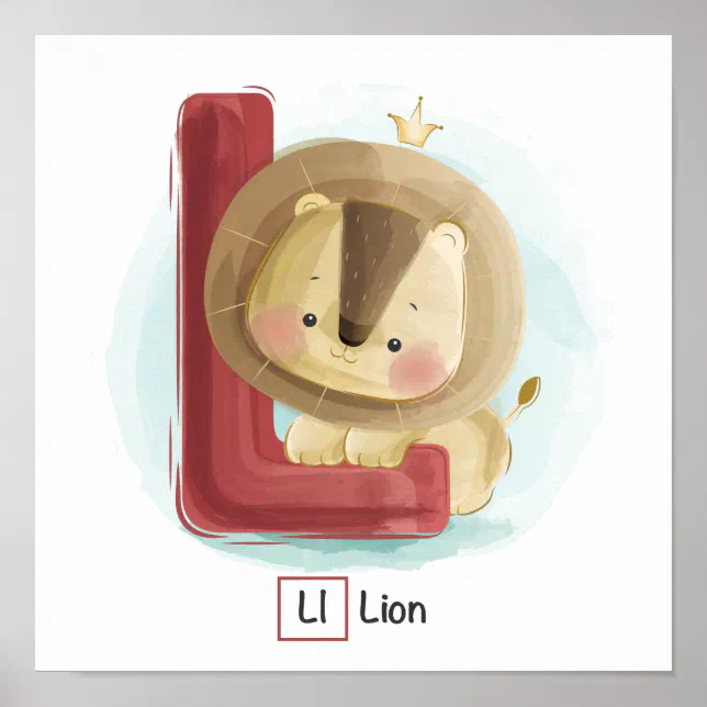 Cute Animal Alphabet Poster | Zazzle