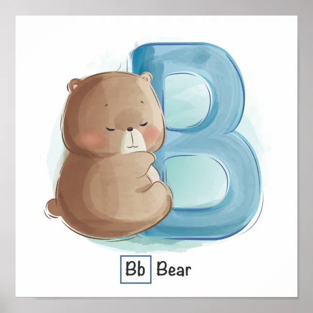 Cute Animal Alphabet Poster | Zazzle