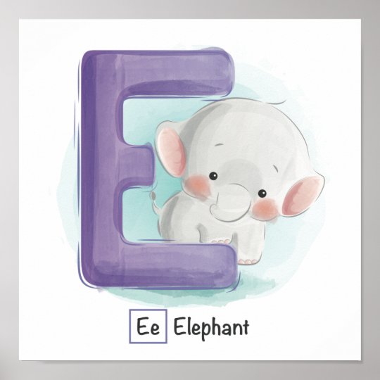 Cute Animal Alphabet Poster | Zazzle.com