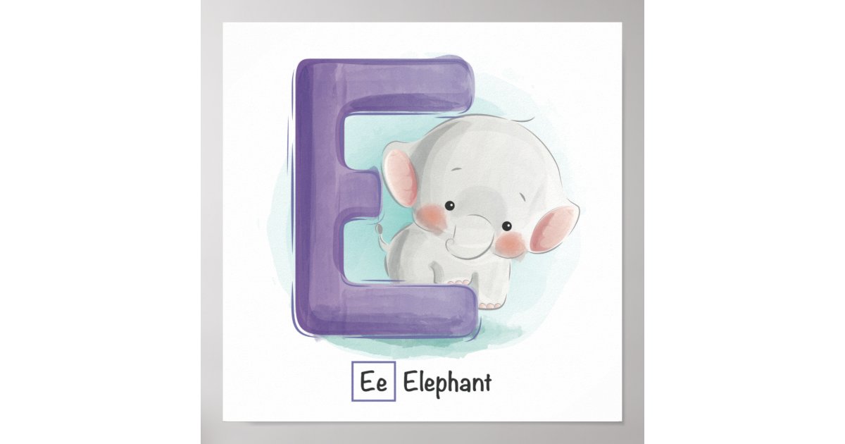 Cute Animal Alphabet Poster | Zazzle