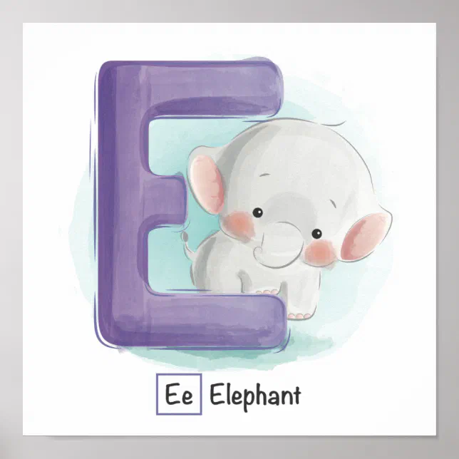 Cute Animal Alphabet Poster | Zazzle