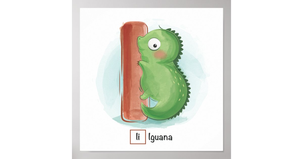 Cute Animal Alphabet Poster | Zazzle
