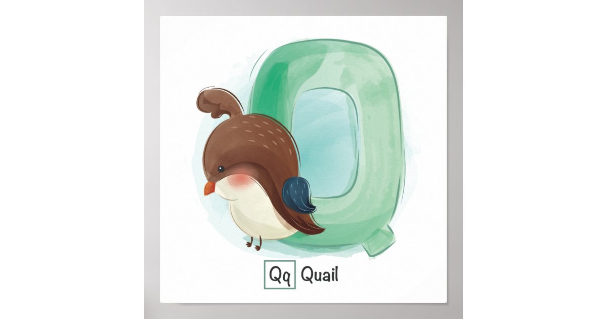 Cute Animal Alphabet Poster | Zazzle