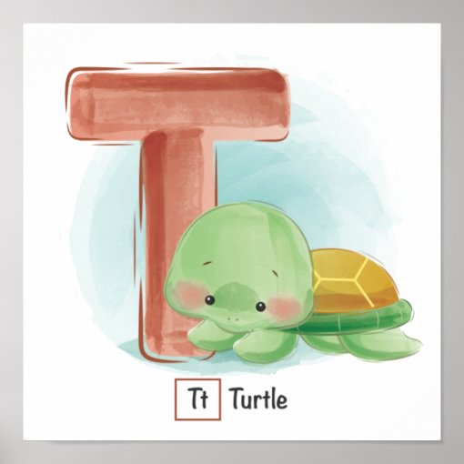 Cute Animal Alphabet Poster | Zazzle