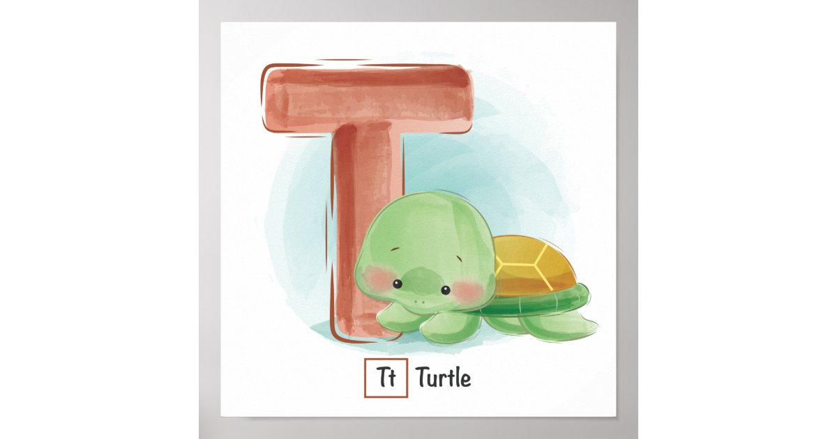 Cute Animal Alphabet Poster | Zazzle