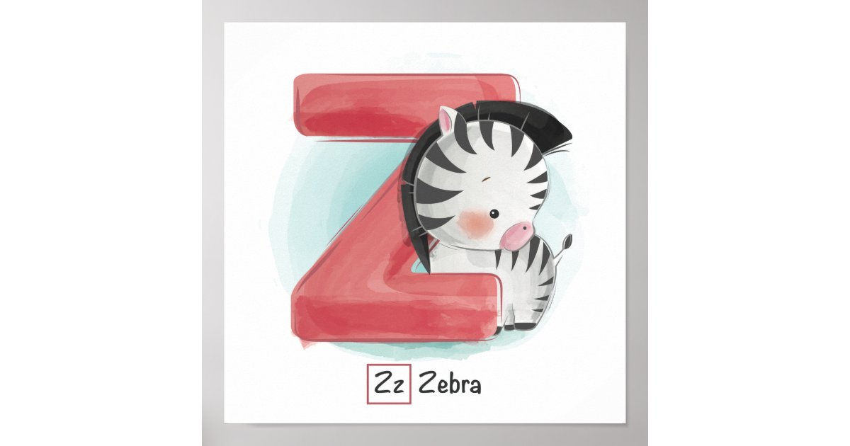 Cute Animal Alphabet Poster | Zazzle