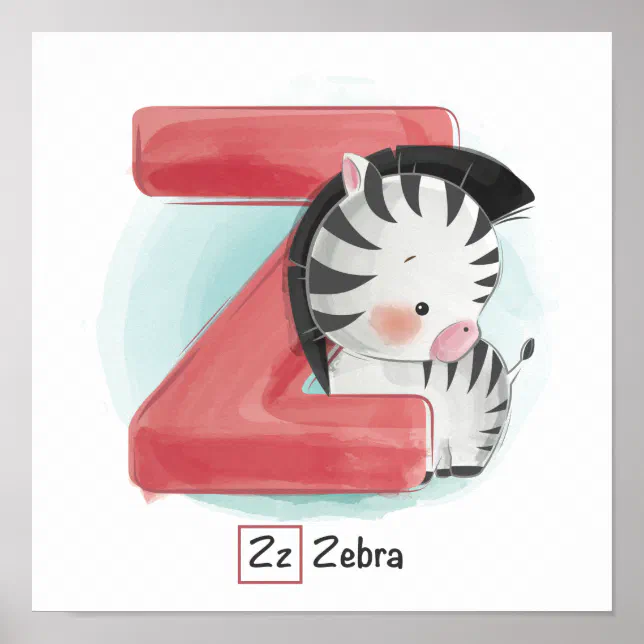 Cute Animal Alphabet Poster | Zazzle