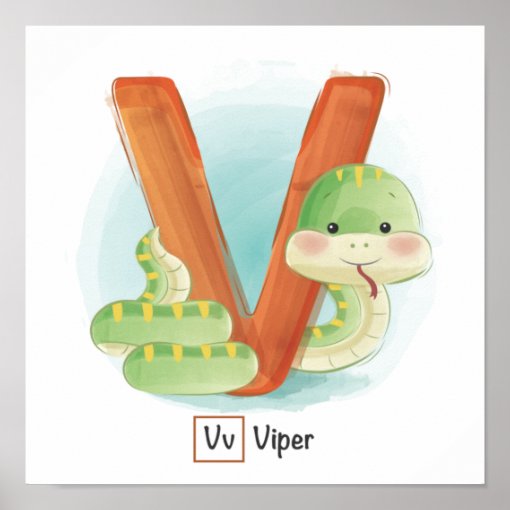 Cute Animal Alphabet Poster | Zazzle