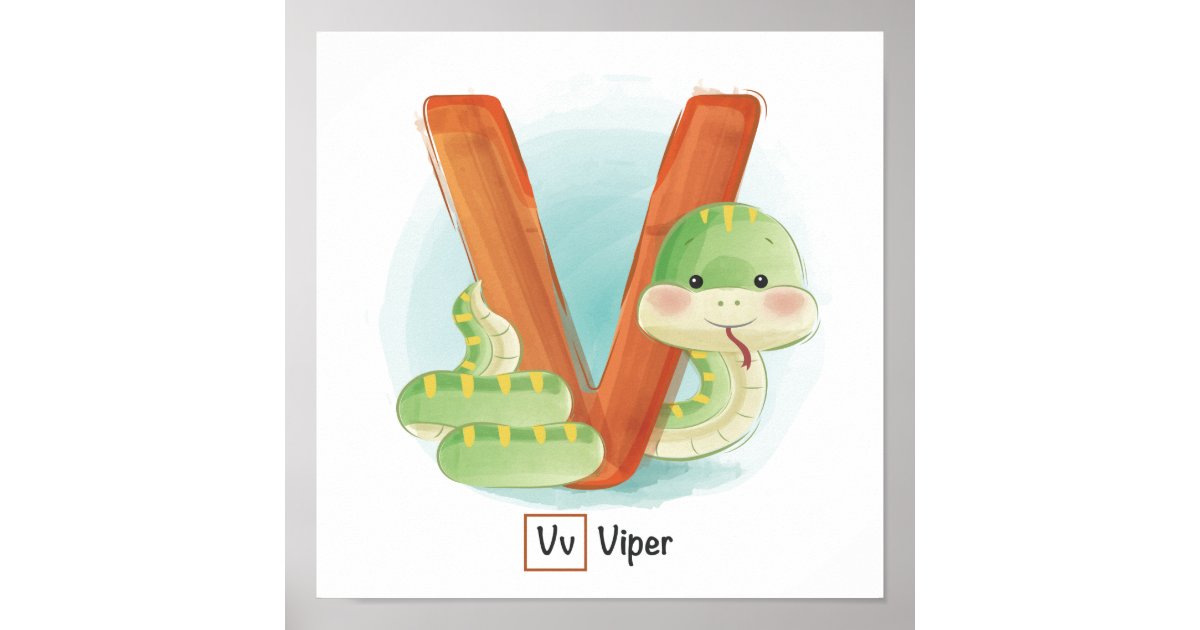 Cute Animal Alphabet Poster | Zazzle