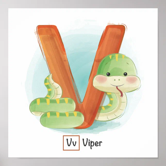 Cute Animal Alphabet Poster | Zazzle