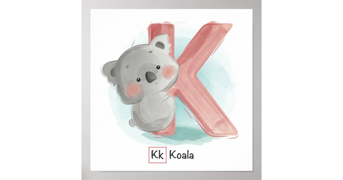 Cute Animal Alphabet Poster | Zazzle