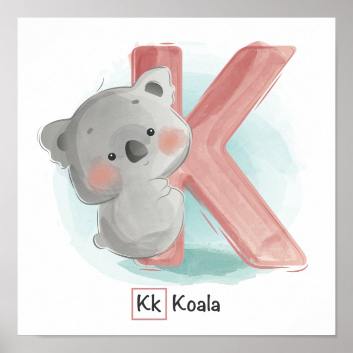 Cute Animal Alphabet Poster | Zazzle.com
