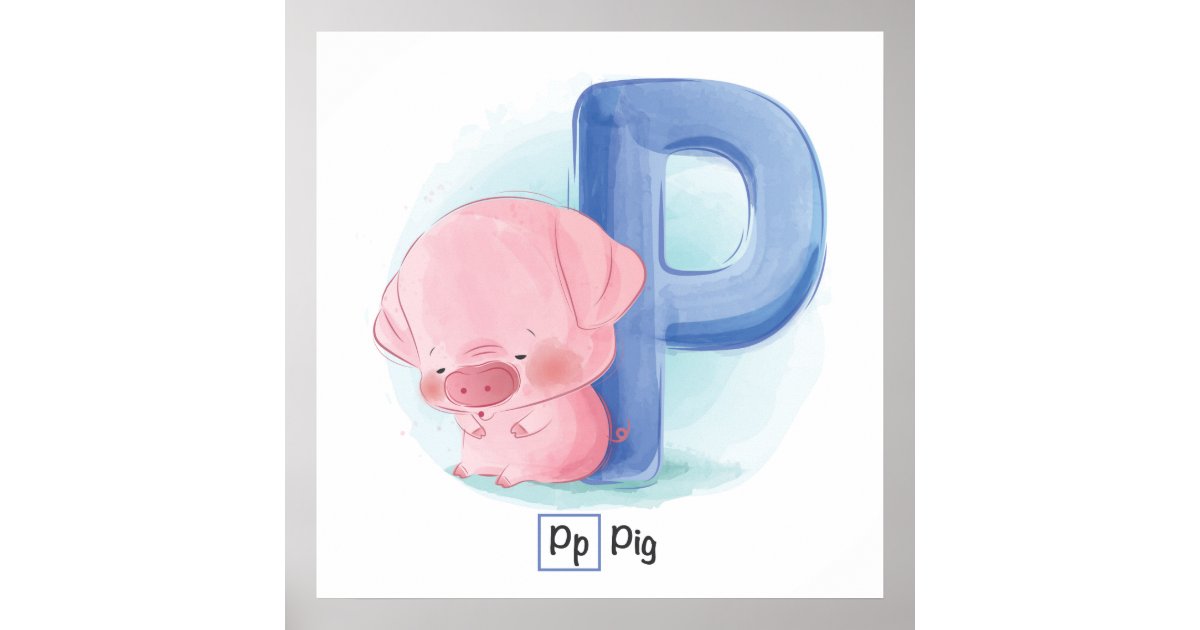 Cute Animal Alphabet Poster | Zazzle
