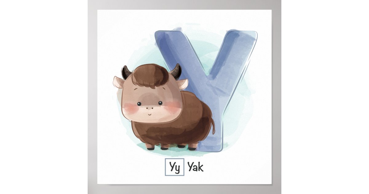 Cute Animal Alphabet Poster | Zazzle