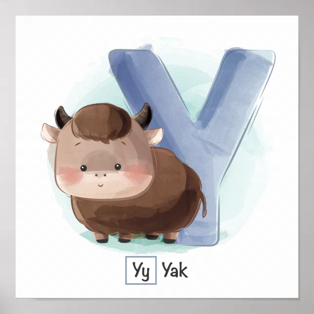 Cute Animal Alphabet Poster | Zazzle