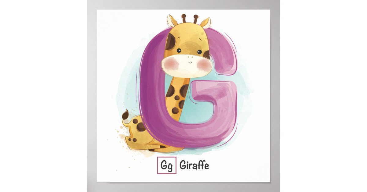 Cute Animal Alphabet Poster | Zazzle