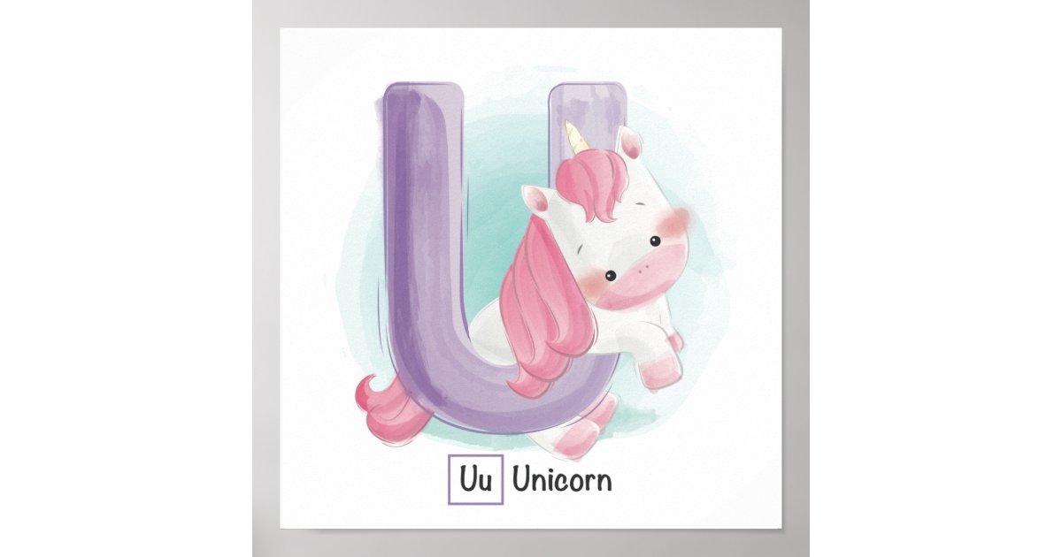 Cute Animal Alphabet Poster | Zazzle