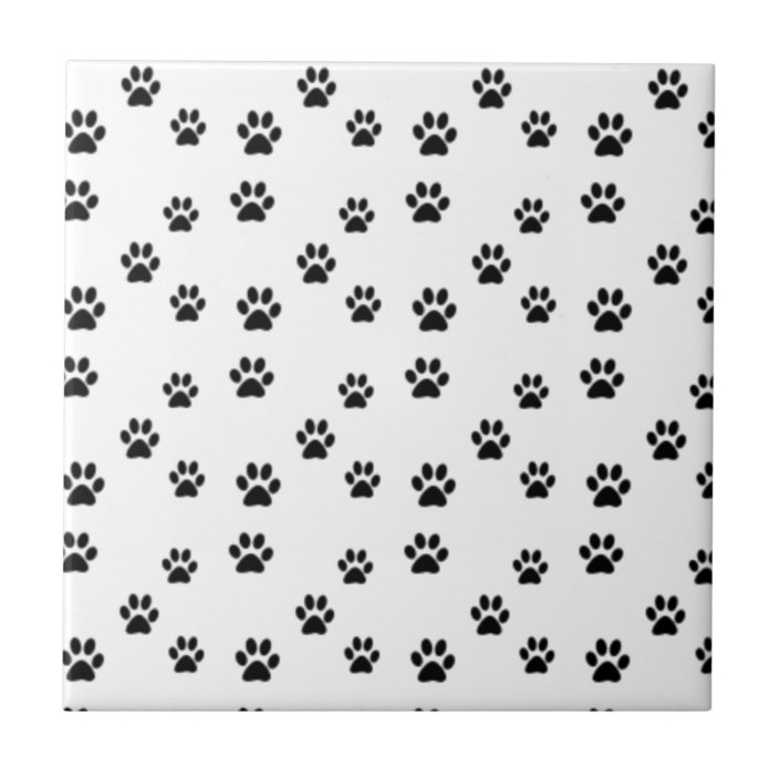 Cute animal paw prints design tile | Zazzle.com