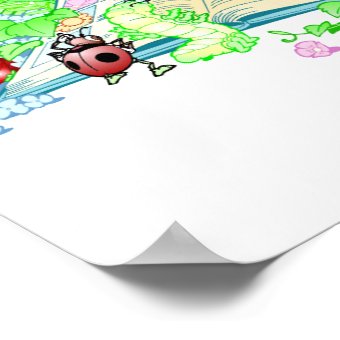 Cute Animals Reading Book Poster | Zazzle