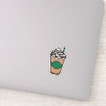 Cute Animated Cup Of Frappe Coffee Sticker | Zazzle