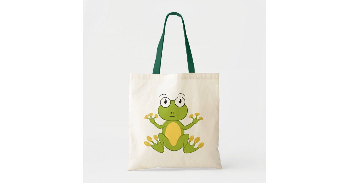 Cute animated Frog Tote Bag | Zazzle
