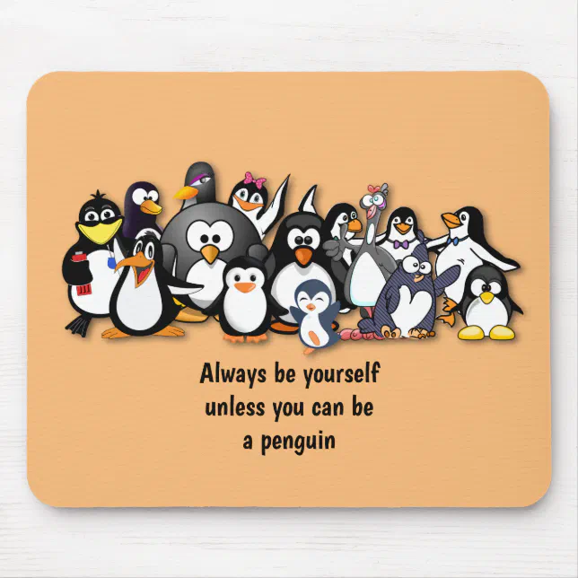 Cute animated penguins mouse pad | Zazzle