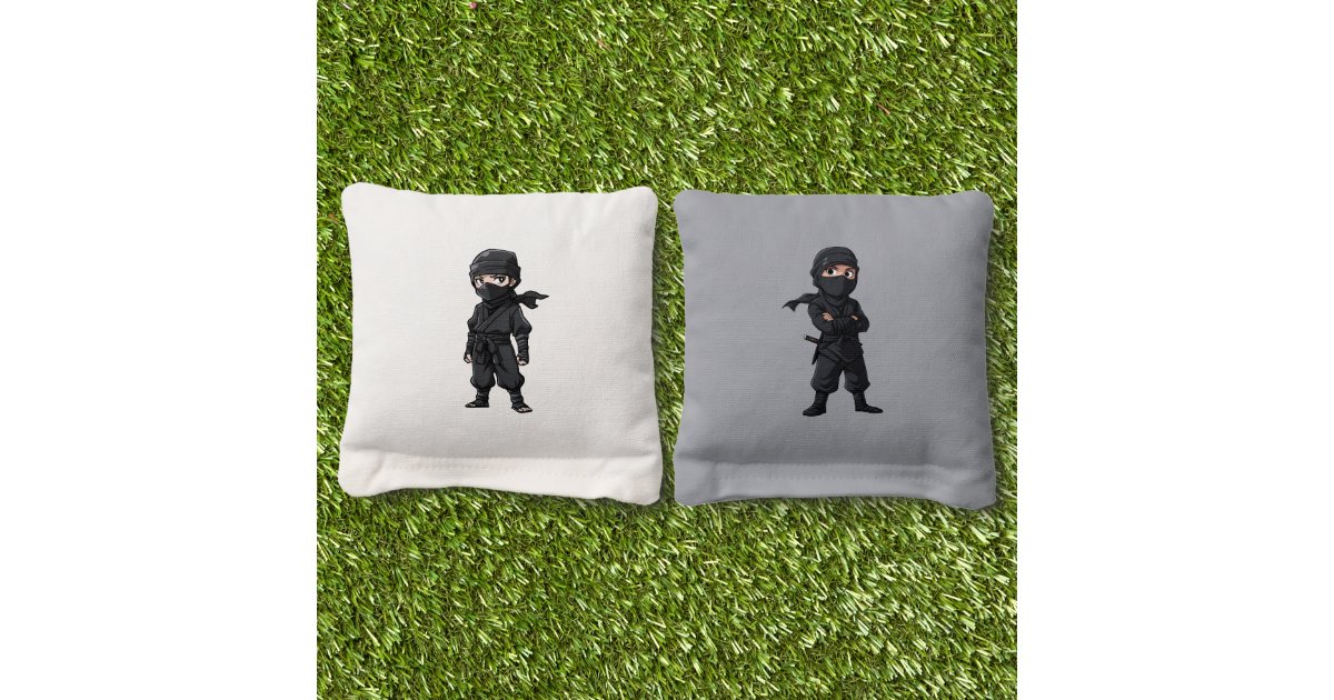 Cute Anime Cartoon Ninja Shinobi Kids Cornhole Bags | Zazzle
