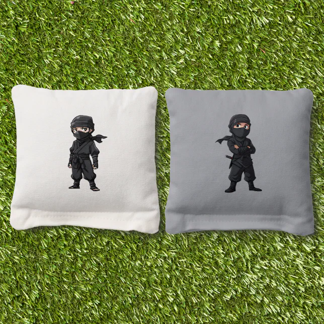 Cute Anime Cartoon Ninja Shinobi Kids Cornhole Bags | Zazzle
