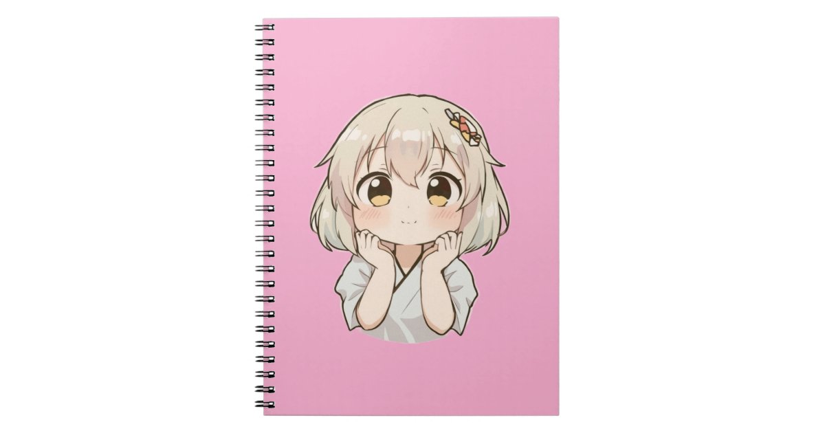 Cute Anime Girl Notebook – Back to School Journal | Zazzle