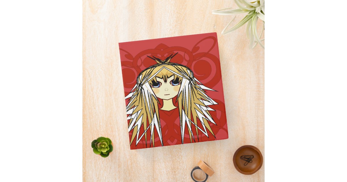 Cute Anime Girls Binder | Zazzle