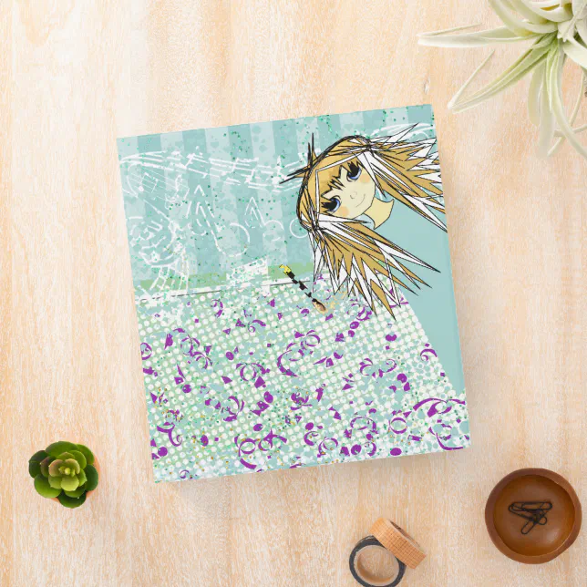 Cute Anime Girls Binder | Zazzle