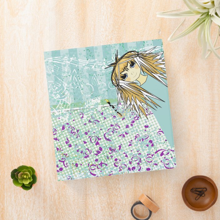 Cute Anime Girls Binder | Zazzle.com