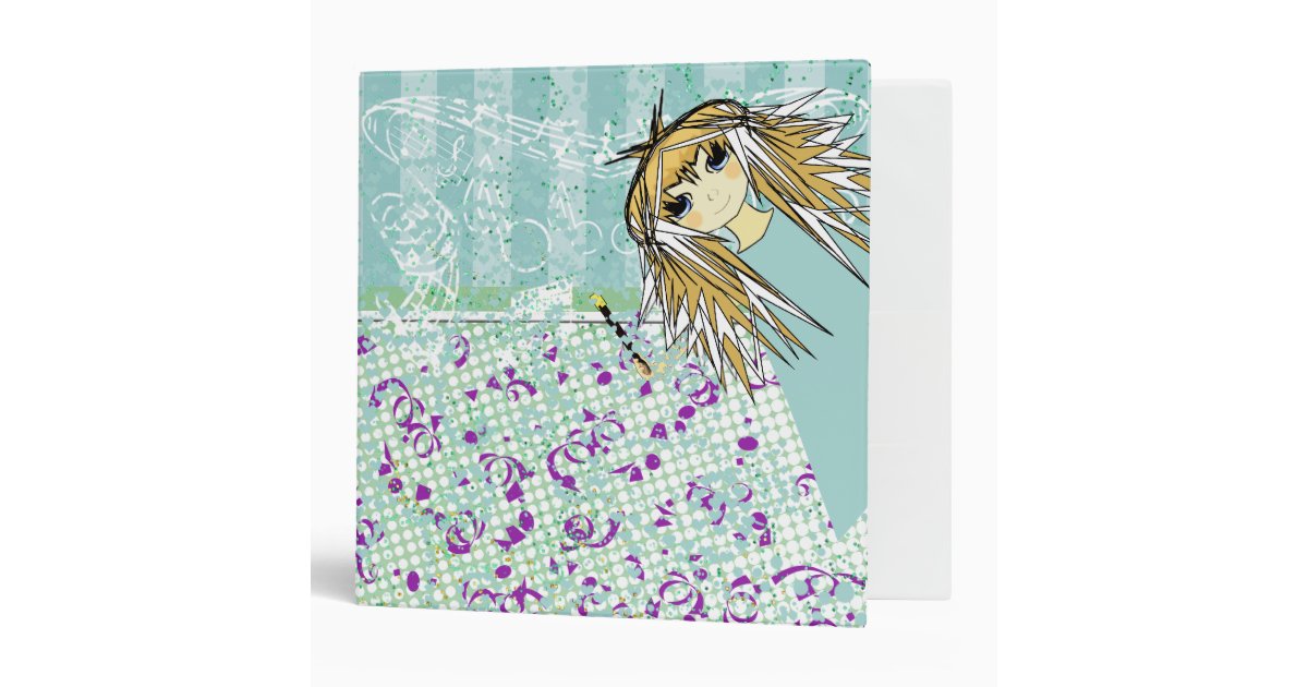 Cute Anime Girls Binder | Zazzle